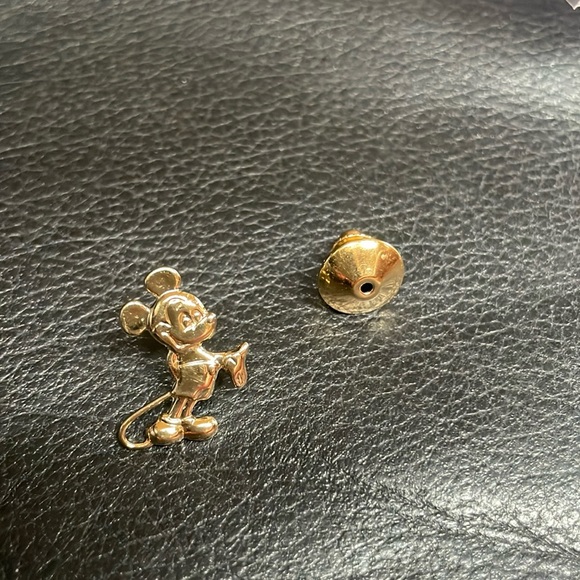 Disney | Jewelry | Disney Sterling Gold Tone Tiny Mickey Mouse Tie Tac ...